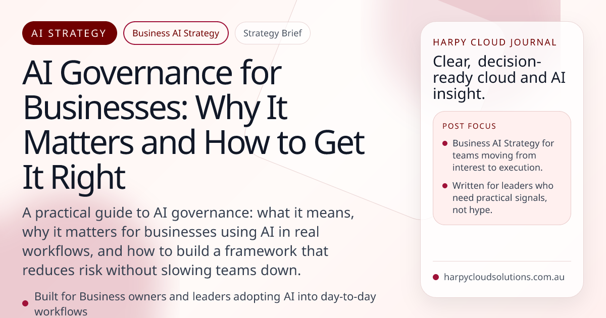 AI Governance for Businesses: Why It Matters and How to Get It Right ...